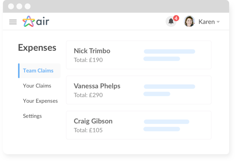 Expense reporting – Air