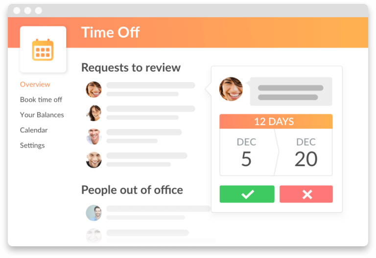 Time Off - Manage Absence, Company Calendar, Notifications – Air
