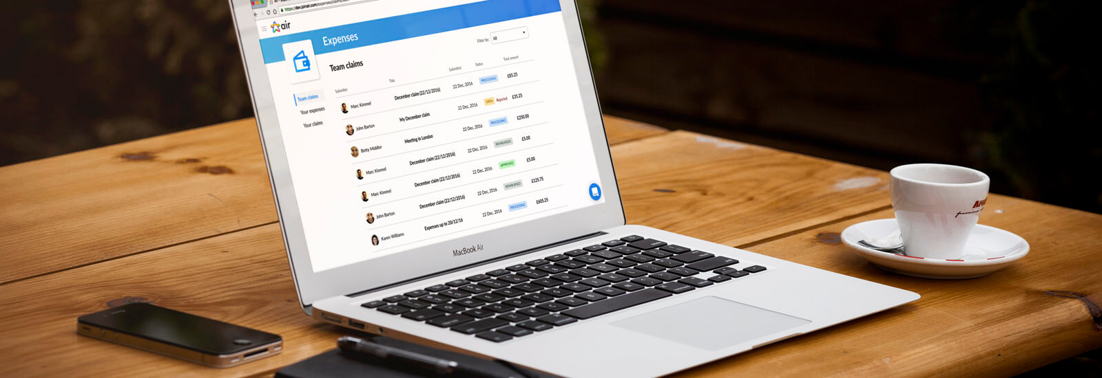 Air app launch: Launch of new expenses app for small businesses